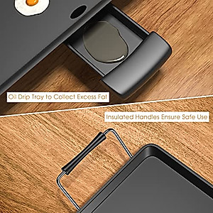 MEDIMALL 35 Inch Electric Griddle Nonstick, 2000W Teppanyaki Flat Top Grill Extra Large Cooking Surface, Indoor Outdoor Pancake Griddle Skillet w/Adjustable Temperature for Hosting Party, Camping, BBQ