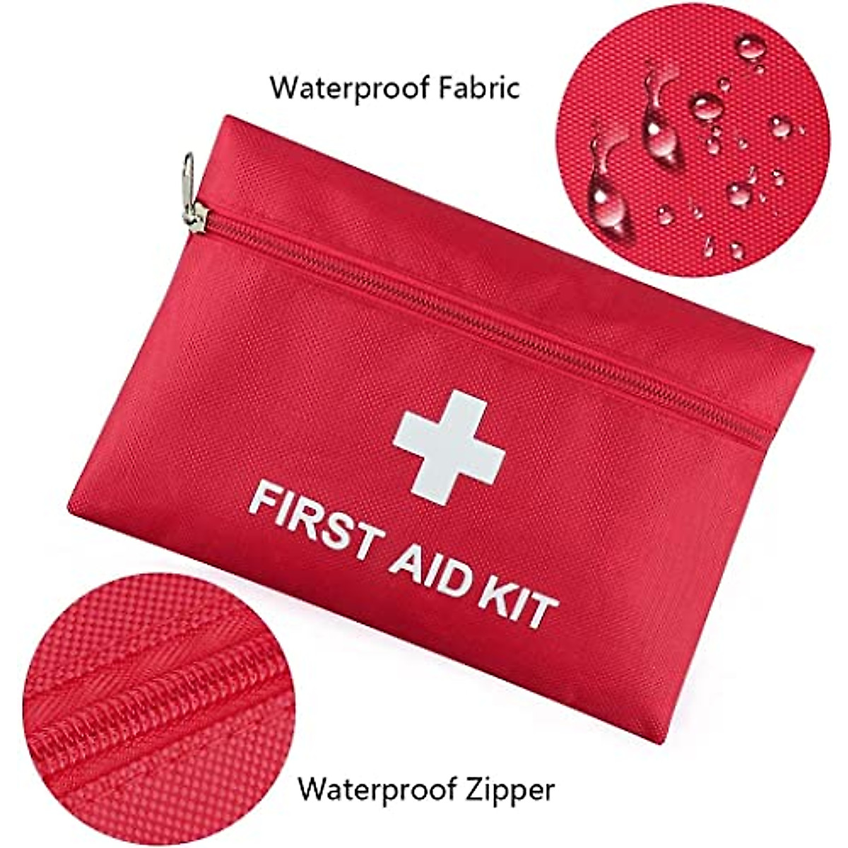 AOUTACC 12 Pack Mini First Aid Kit Empty Bag, Travel Empty First Aid Kit Pouch Bag for Emergency at Home, Office, Car, Outdoors, Boat, Camping, Hiking(Bag Only)