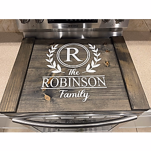 Custom stove cover for gas and electric stoves