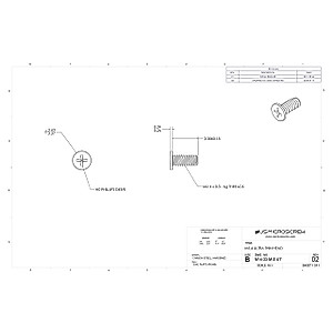 M1.4-0.3 X 3.3mm Machine Screw Zinc Plated Steel Ultra Thin Head Phillips Drive (100 Pcs) - M14-33-M-Z-UT