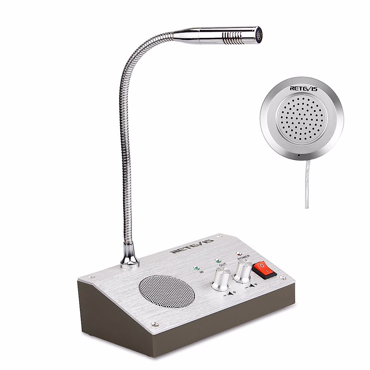 Retevis RT-9908 Window Speaker,Window Intercom Dual-Way Voice,Window Speaker Intercom System for Business,Bank,Ticket Window