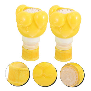 Gogogmee 2pcs Rotatable Faucet Extenders Sink Nozzle for Basin Gel Nail Polish Over Toilet Storage Sink Faucet Extension Anti-splash Faucet Extenders Child Pvc Faucet Head Cartoon