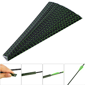 Zerone Archery Arrow Wraps Sticker,Universal Heat Shrink Arrow Wraps Archery Shafts Fletches Bow Hunting Accessory Pack of 15