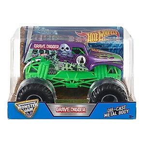 Hot Wheels Monster Jam Grave Digger Truck, Purple