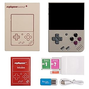 Miyoo Mini Plus Handheld Retro Game Console 128G, Linux Cortex-A7 1.2GHz, 3.5-Inch IPS Screen Portable Arcade Rechargeable Games Emulators for Kids Adults (Grey)