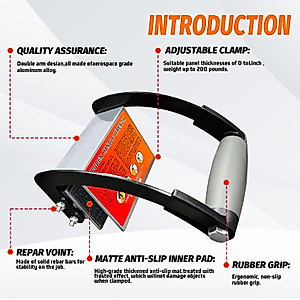 SENKEYFE Mental Panel Carrier Lifting Tool-Plywood Carrying Tool,Drywall Carrier Synthetic Cement Board with 0-1 Inch Grip Range,Save Effort Wear Resistant Gripper Clamp Tool for Wood(2 Pack)