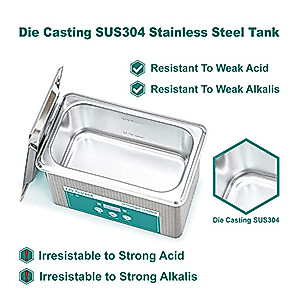 Ultrasonic Cleaner - DYNVIM 900ml Ultrasonic Jewelry Cleaner,Sonic Cleaner,Parts Cleaning Machine with Digital Timer for Cleaning Jewelry,Denture,Parts,Lab,Dental Tool,Eyeglasses,etc.