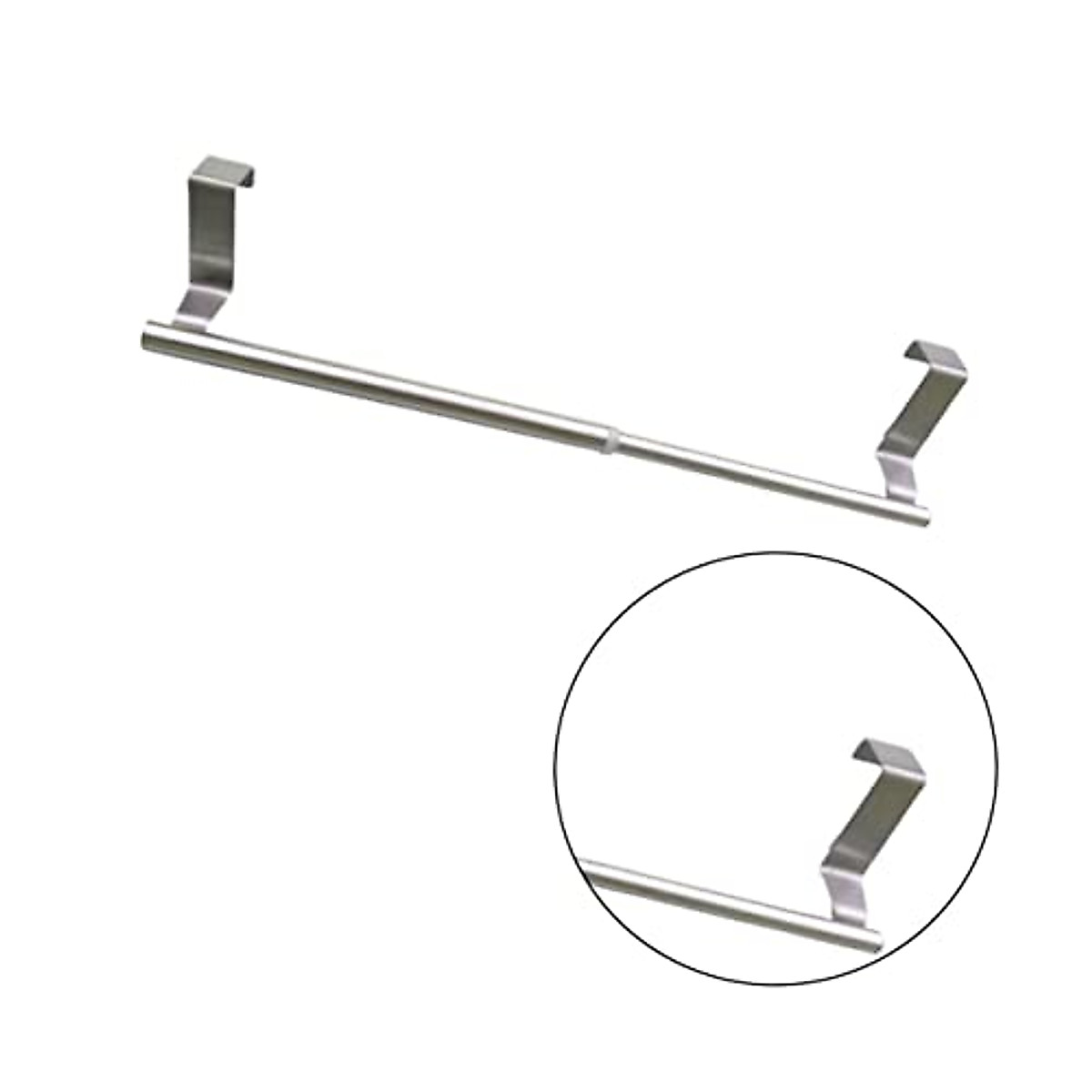 HOOTNEE 2pcs Stainless Steel Rack Towel Holder Over Cabinet Towel Rack Towel Stand Towel Racks Towel Hanger Over Cabinet Towel Storage Rack Kitchen Towel Hanger Bath Towel Rod Silver