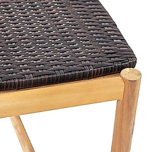 Christopher Knight Home Bonnie Outdoor 3 Seater Wicker Bench, Teak and Brown