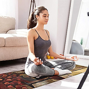 OUXIOAZ Wine Kitchen Rugs and Mats [2 PCS], Non Skid Washable Absorbent Microfiber Kitchen Mat for Doormat Bathroom Runner Set (17"x47"+17"x30", Wine)