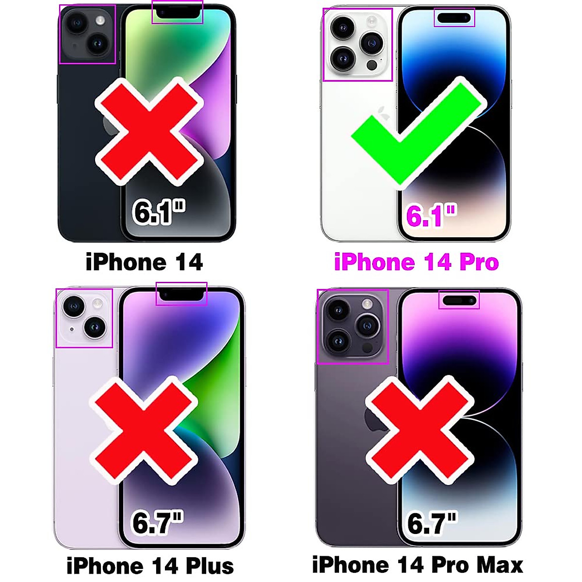 Compatible with iPhone 14 Pro 6.1 inch Wallet Case Crossbody Shoulder Strap Stand Card Holder Multi-Function 2in 1 Detachable Magnetic Phone Cover for iPhone14Pro 5G i i-Phone i14 iPhone14 14Pro Black