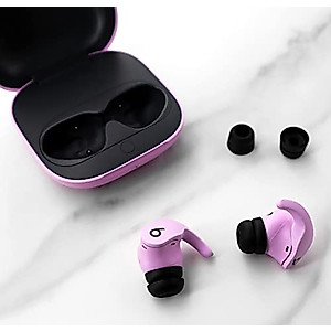 6 Pairs Double Flange Compatible with Beats Fit Pro Ear Tips Buds, S/M/L 3 Size Replacement Noise Reduce Silicone Wing Eartips Earbuds Earplug Fit in Case for Beat Fit Pro - Black