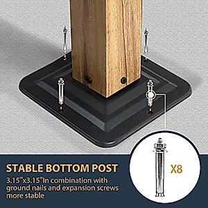 HAPPATIO 10' X 10' Pergola Retractable Pergola Canopy for Backyard, Garden, Patio; Woodgrain-Look Aluminum Pergola with Retractable Pergola Canopy, Includes Anchors and Expansion Screws (Grey)