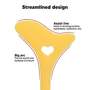 FILFEEL Eyeliner Stencils, Silicone Tip Eyeliner Aid Eyebrow Pencil Stencil, Multifunctional Mascara Eyeliner Drawing Aid Makeup Applicator Tool for Eyeliner, Eyebrow Pencil and