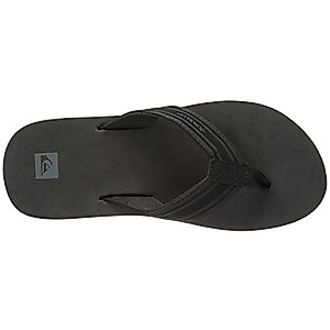 Quiksilver Men's Monkey Wrench 3 Point Sandal, Black/Black/Brown, 9 M US