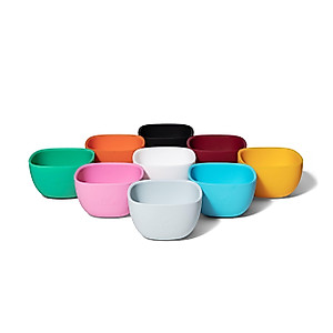 Avanchy Silicone Baby Bowls MINI Prep Bowl Set for Babies Kids Toddler for Feeding Food 4 oz, Green 2 Pack