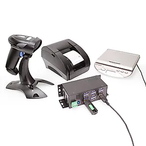 Industrial 12-Port USB 3.2 Gen 1 Hub with Status LEDs | Rugged Metal Chassis | 5Gbps Data | Wall & DIN-Rail Mounting