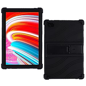 HminSen Case for Teclast P30S/M40 Plus Tablet, Silicone Stand Cover for Teclast P20S/P20HD/P40HD/M40/M40S/M40 PRO, for Blackview Tab 8/8E/Dragon Touch Notepad 102 10 Inch Tablet (Black)