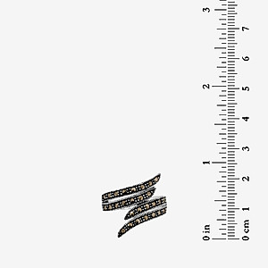 Sterling Silver Marcasite Bypass Ring, Size 8