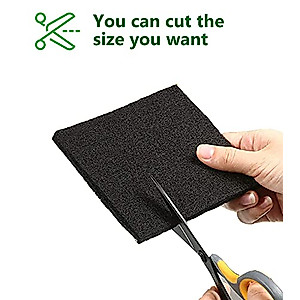 10 Pack Square Compost Bin Filters Spare Activated Carbon Filter Sheets for Indoor Kitchen Compost Bucket Countertop and Recycle Bin (5 Inches)