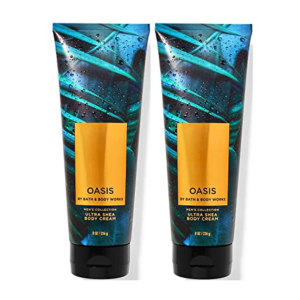 Bath and Body Works Oasis 2 Pack Men's Collection Ultra Shea Body Cream 8 Oz (Oasis)