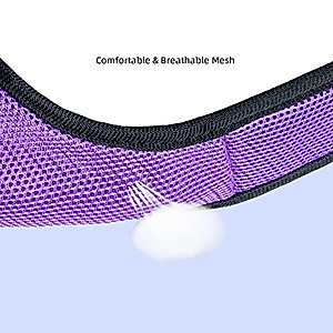 Niteangel Adjustable Soft Harness with Elastic Leash for Rabbits (L, Blue)