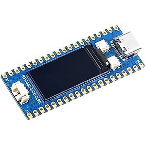 waveshare RP2040 MCU Board with Pre-Soldered Header, Onboard 0.96inch 160x80 IPS LCD Display, Pico-Like MCU Board Based on Raspberry Pi RP2040, Dual-Core Arm Cortex M0+ Processor