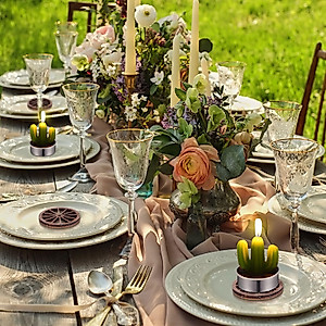 Junkin 24 Pcs Western Theme Party Decorations Birthday Table Centerpieces Mini Cactus Candles Horseshoes Wagon Wheels Horse Rodeo Decor for Crafts Wedding Party Favor (Cactus Candles, Wagon Wheels)