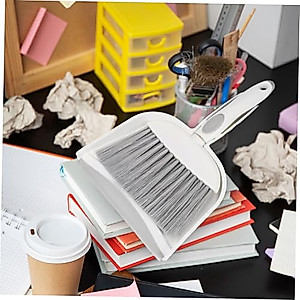 SEWOART 1 Set Mini Broom Dustpan Table-top Cleaning Brush Car Interior Cleaning Brush Desktop Dustpan Car Detailing Brushes Furniture Sweeping Duster Small Brush and Dustpan Pp