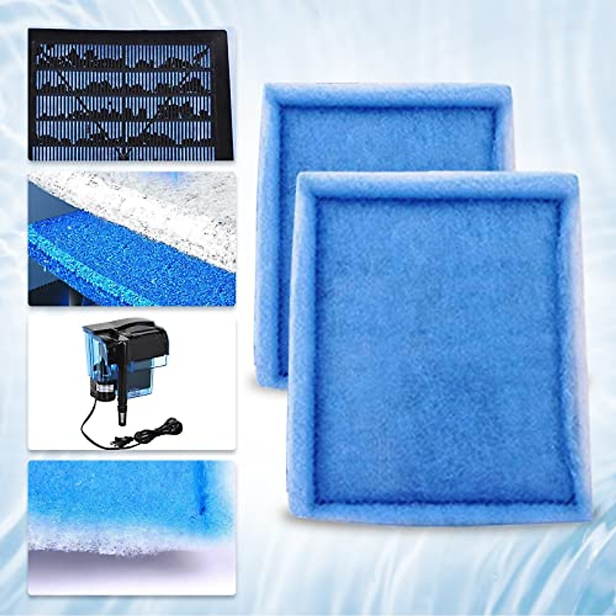 10-20 Gallon Aquarium Filters EZ-Change #2 Filter Cartridge fit Aquarium Filter Cartridge 10 to 20 Power, for Healthier Fish (6 Pcs)