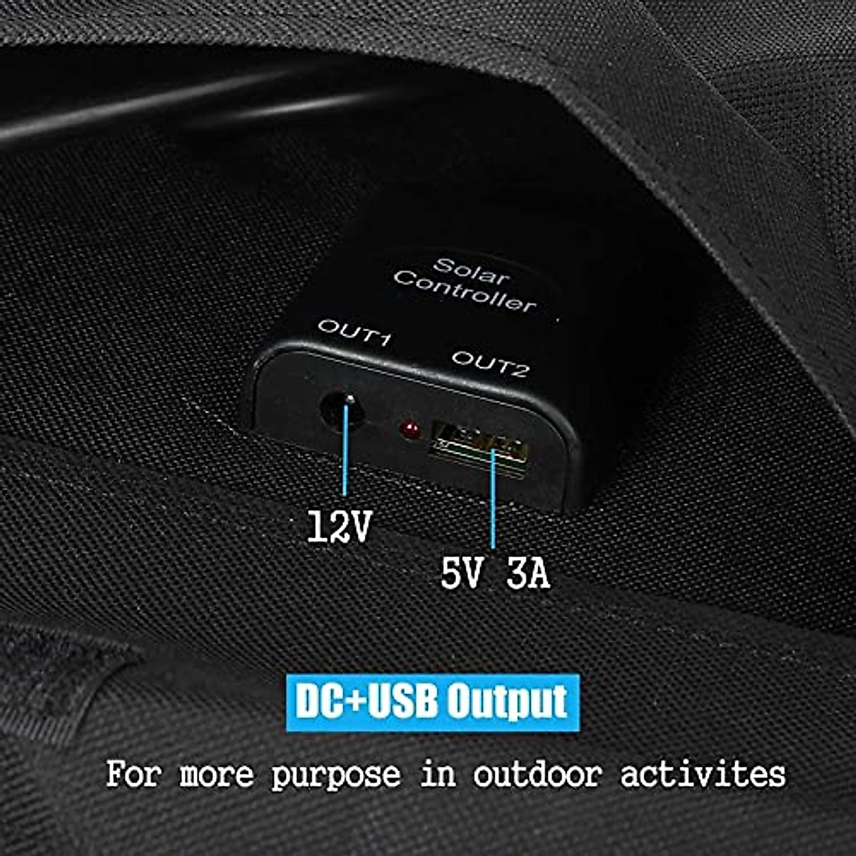 DSJ 18V 400W Monocrystallinel Solar Panel - Folding Package Solar Charger with 1.5M Cables + 30A Controller for Travel/Camping/Rv