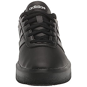 adidas Women's Court Platform Skate Shoe, Black/Black/White, 8.5