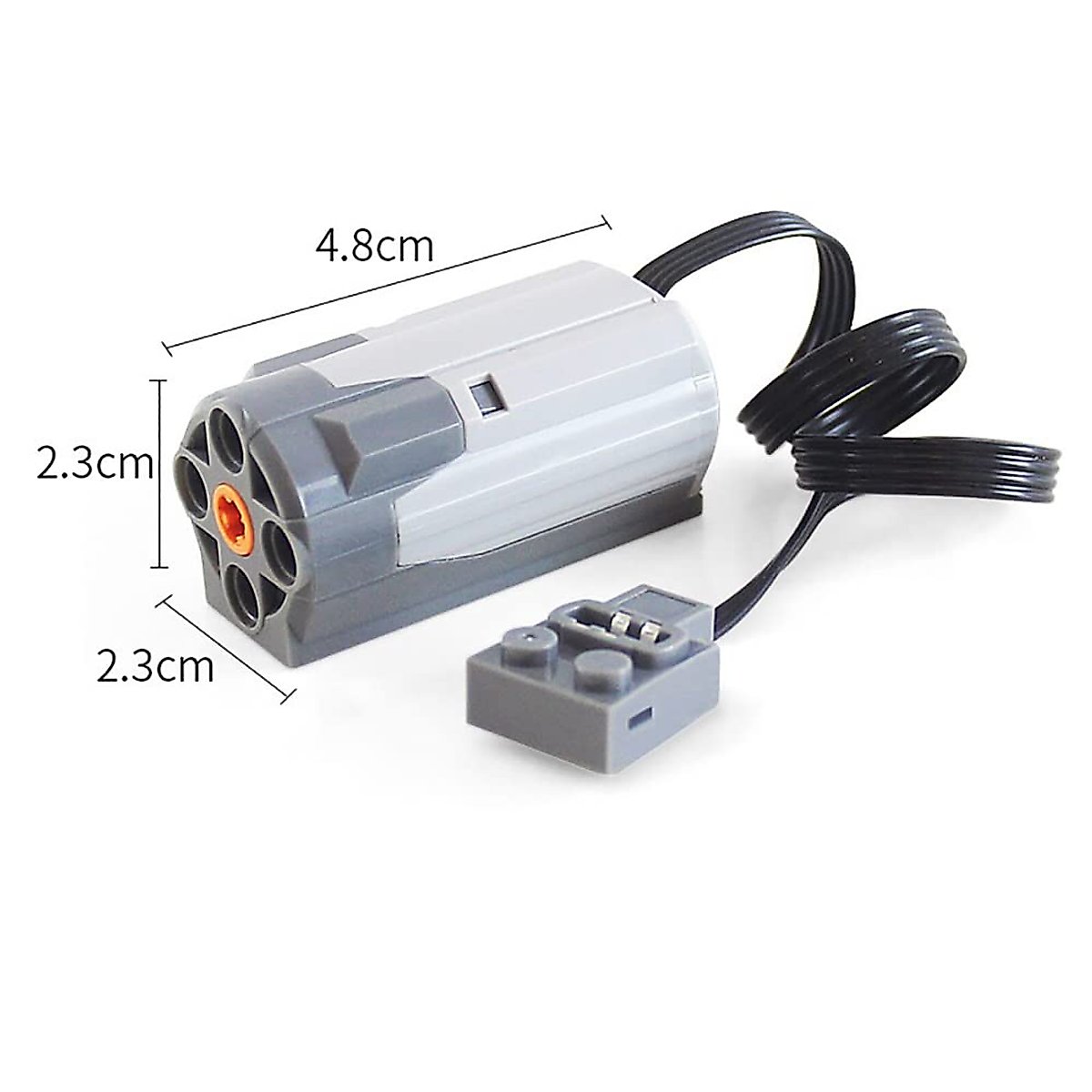 NIIZ Power Functions Motor Set, 8 Pieces Science and Technology Motor Power Function Kit, Including 3 Motors Power Pack Remote Control Battery Box Extension Cord Set