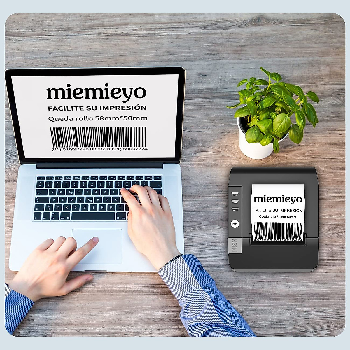 miemieyo POS Printer, 80mm USB Thermal Receipt Printer, Ethernet (LAN) Thermal Receipt Printer,Restaurant Kitchen Printer with Auto Cutter Support Cash Drawer, Thermal Pos Printer for Windows/Linux