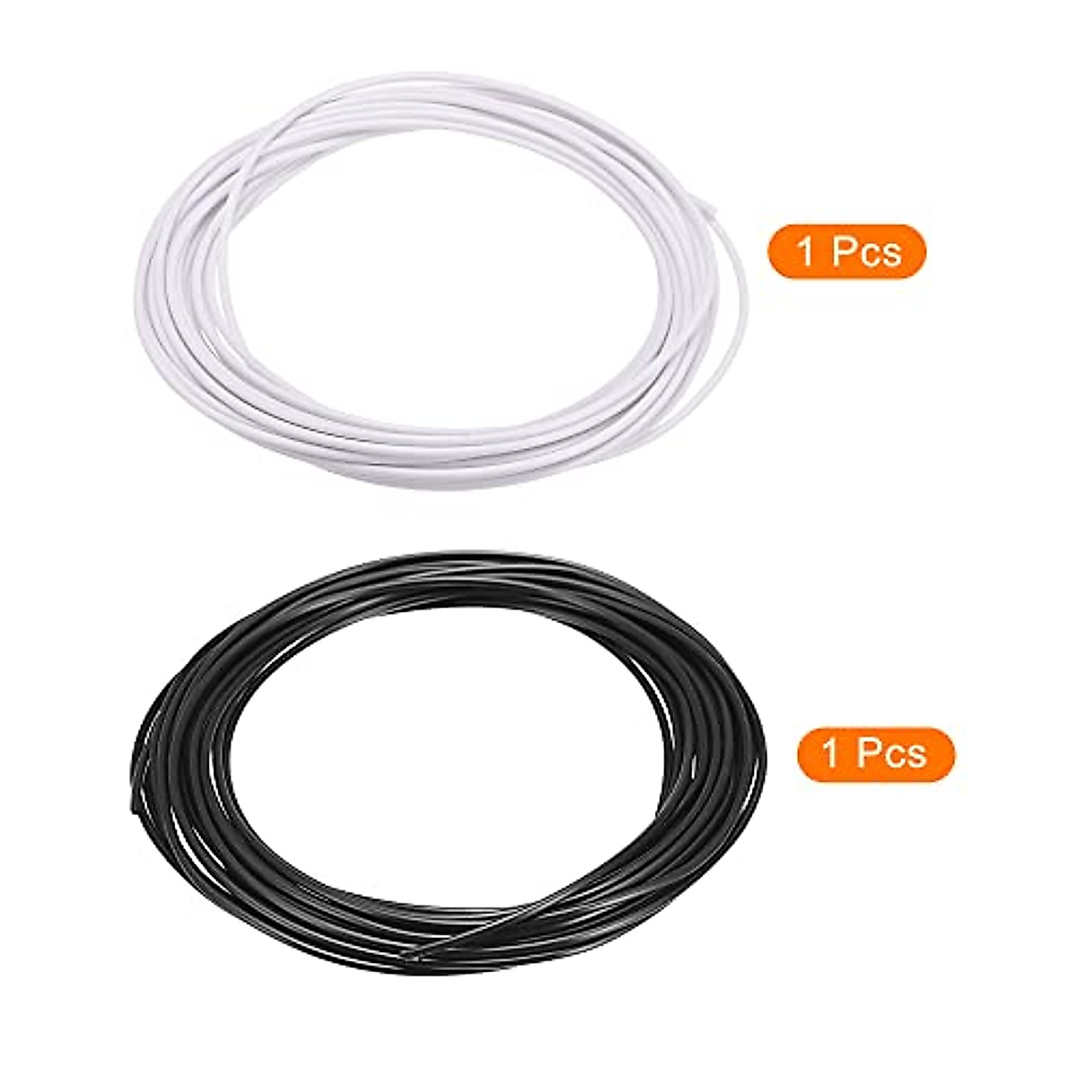 MECCANIXITY Filament Refills PLA Filaments 1.75mm, 5M/16.4ft for 3D Printing Pen, White and Black