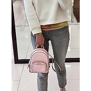 Michael Kors Jaycee XS Mini Convertible Backpack MK Signature Crossbody (Powder Blush)