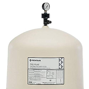 Pentair 180008 FNS Plus Fiberglass Reinforced Polypropylene Material, Vertical Grid, D.E. Pool Filter, 48 Square Feet, 96 GPM