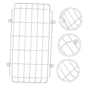 BUTIFULSIC 2pcs Protective Guard for Emergency Light Emergency Light Protector White Exit Sign Protective Cover Wall Mount Exit Sign Wire Guard Iron