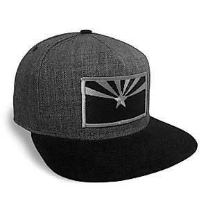 Arizona State Flag Black and Grey Classic Baseball Cap Flat Brim Hat Snapback