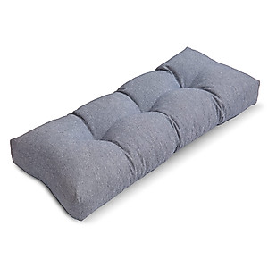 Millsilo Bench Cushions for Indoor Furniture,Non-Slip Tufted Soft Bench Cushion for Kitchen Dining Seat Pads, Piano Chair Cushion, Shoe Storage Cushions, Outdoor Patio Cushions, 36x14x4 inch, Grey