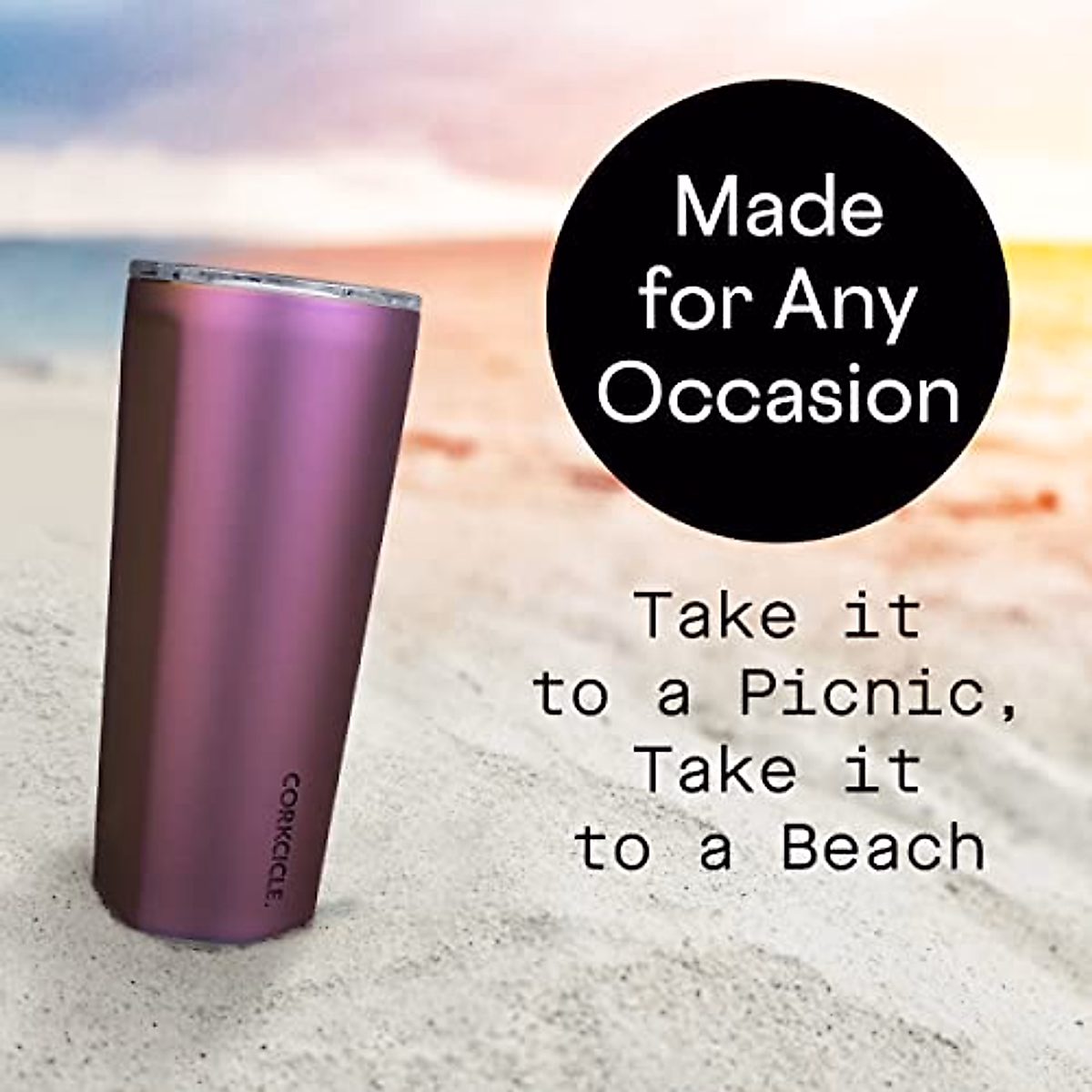 Corkcicle Classic Triple Insulated Coffee Mug with Lid, Nebula, 24 oz – Stainless Steel Travel Tumbler Keeps Beverages Cold 9+hrs, Hot 3hrs – Cupholder Friendly Travel Coffee Tumbler