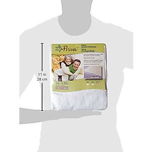 Priva Ultra No Slip Waterproof Sheet and Mattress Protector, Ideal for Children and Adult Incontinence Protection, 34x36 Inch, With Stay in Place Tuck in Flaps, 6 Cups of Absorbency