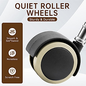 DENGTELI Medical Dental Stool Dentist Chair, PU Leather 360 Degree Swivel Rolling Doctor Chair, Armrest Height Adjustable Medical Nurse Assistant Stool Chair, Brown