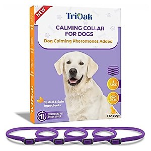 4 Pack Calming Collar for Dogs, All New Pheromone Anti-Loose Dog Calm Collar, Separation Anxiety Relief for Dogs, Reduce Dog's Anxiety and Stress