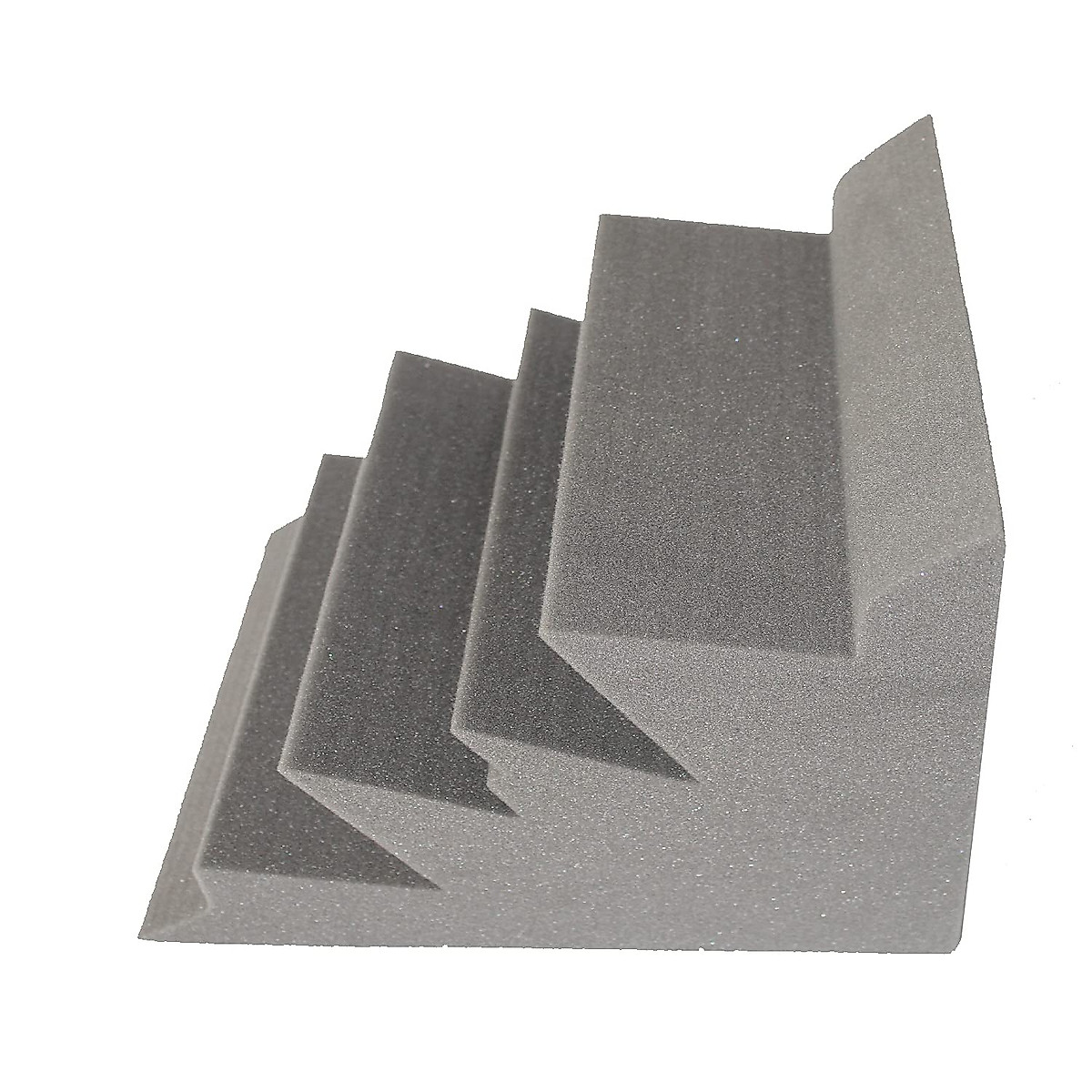 Acoustic Foam XL Bass Trap Studio Soundproofing Corner Wall 12" X 12" X 12" (4 PACK) - Color: Charcoal