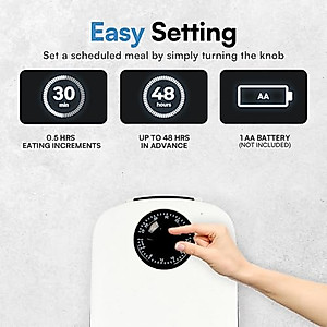 PAWISE Automatic Pet Feeder, Auto Dog Dry Food Dispenser with Timer for Cats and Dogs, Dog Automatic Feeder with Ice Pack (1 Meal)