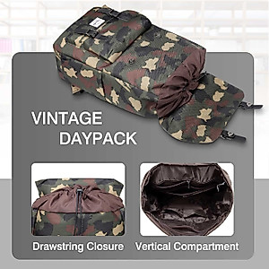 VASCHY Backpack for Men, Fashion Water-resistant Rucksack College Backpack Camouflage