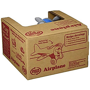 Green Toys Airplane, Blue/Red CB - Pretend Play, Motor Skills, Kids Flying Toy Vehicle. No BPA, phthalates, PVC. Dishwasher Safe, Recycled Plastic, Made in USA.