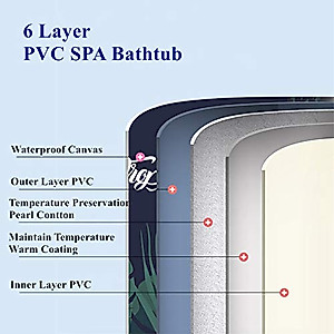 Portable Foldable Bathtub, Separate Family Bathroom SPA Tub, Soaking Standing Bath Tub for Shower Stall, Efficient maintenance of temperature, Ideal for Hot bath ice bath(A)