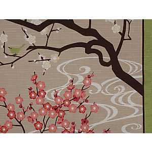 Furoshiki Wrapping Cloth Plum Blossoms and Birdies Motif Japanese Fabric 50cm